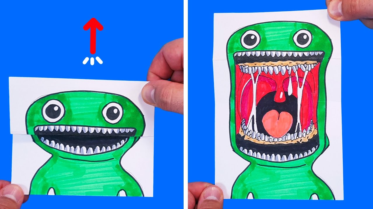 How to Draw a Garten of Ban Ban - Folding Surprise. Drawing Ideas You ...