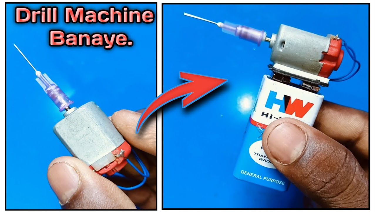How To Make Mini Drill Machine Kaise Banaye Science Project For ...