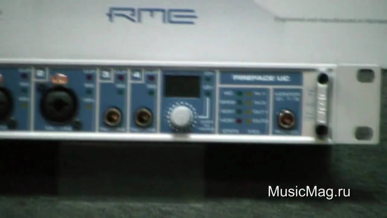 MusicMag.ru: RME FireFace UC audio interface video review - YouTube