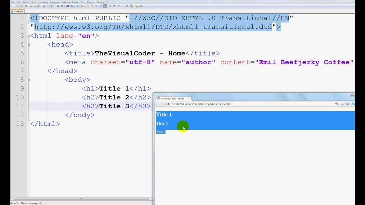 XHTML Tutorial - 11 - Headers - YouTube