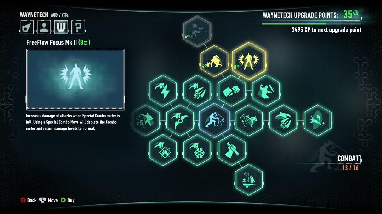 Batman: Arkham Knight - Free Flow Focus 2 (Combat Upgrades) - YouTube