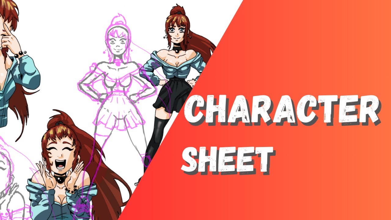 (Speed Paint) Character Design Sheet Timelapse - YouTube