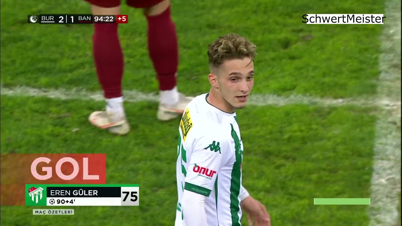 EREN GÜLER | 20/21 SEASON LEAGUE GOALS | BURSASPOR - YouTube