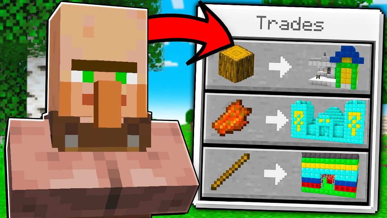 MINECRAFT MA I VILLAGER SCAMBIANO STRUTTURE OP! - YouTube