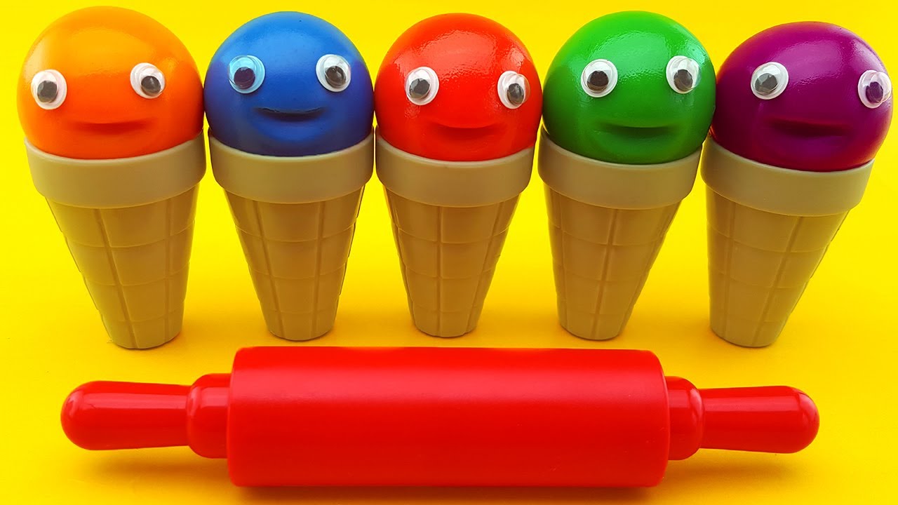 Baby Songs with Play Doh Ice Cream and Kinetic Sand, Colors Song ...