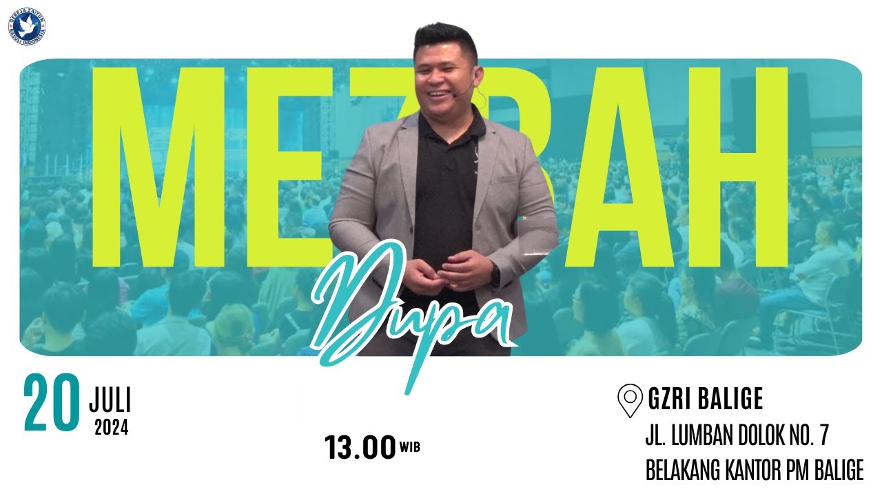Mezbah Dupa | 20 Juli 2024 (Ps. Ivan Nababan) - YouTube