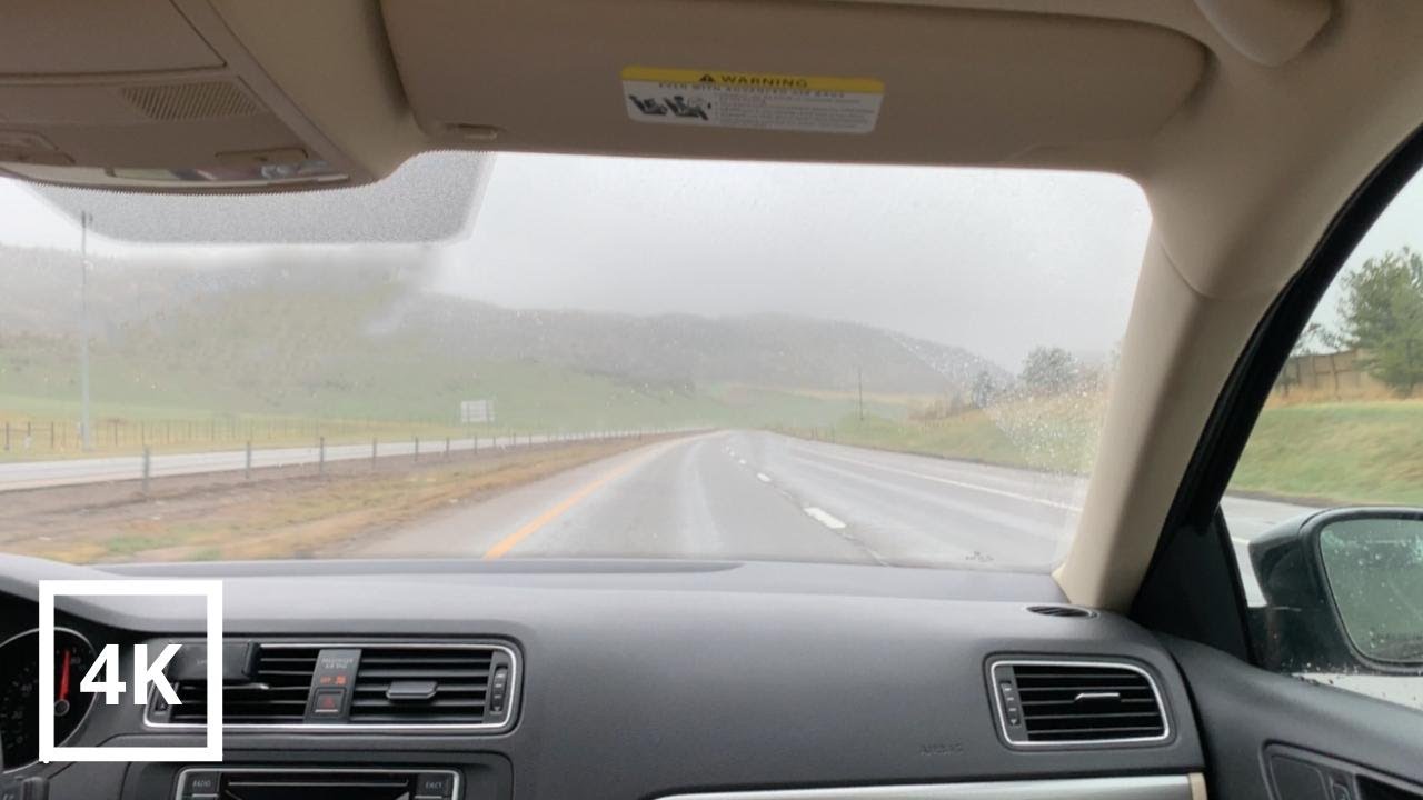 ASMR Highway Driving in the Rain (with Radio Chatter & Music) - Denver ...