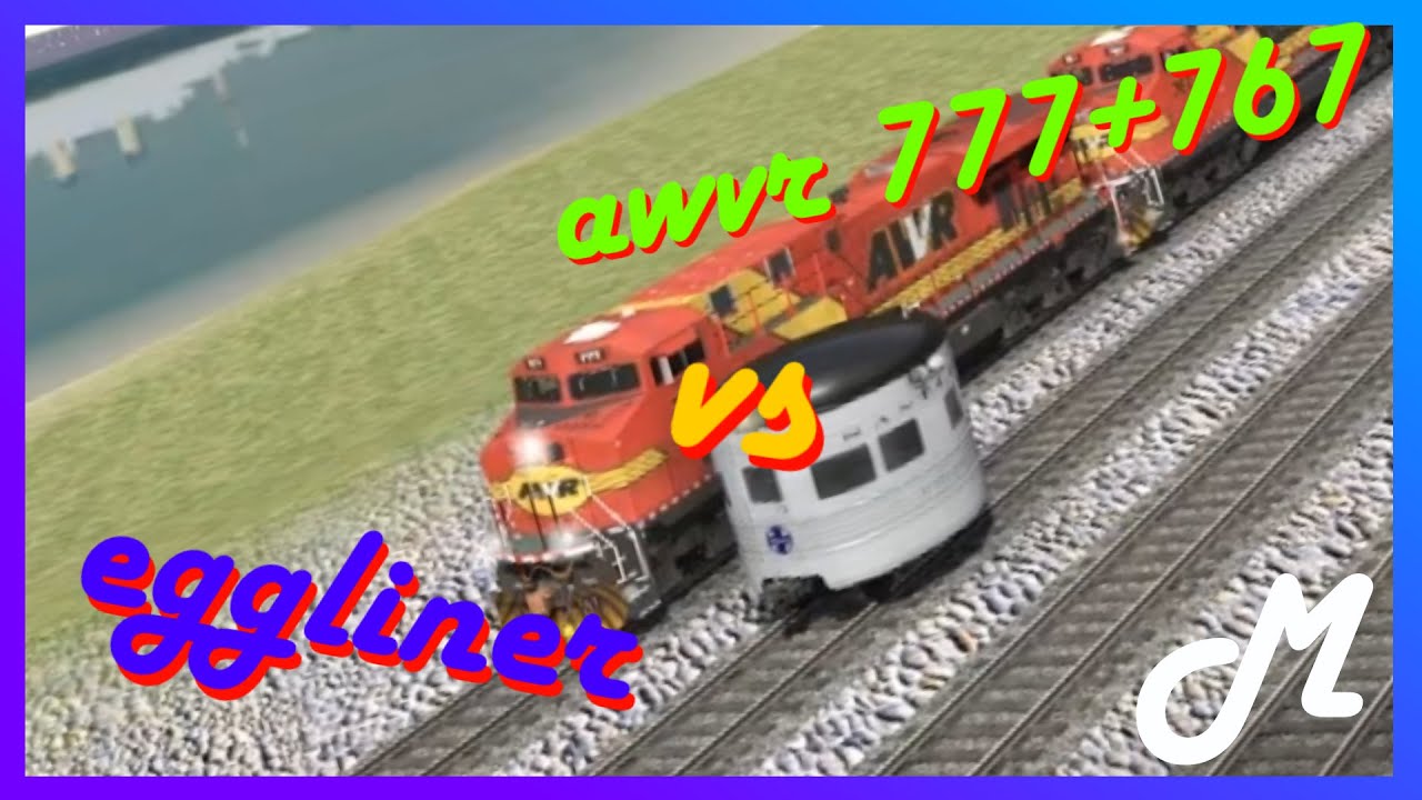 AWVR 777+AWVR 767 vs ATSF Eggliner in Trainz 2020 - YouTube