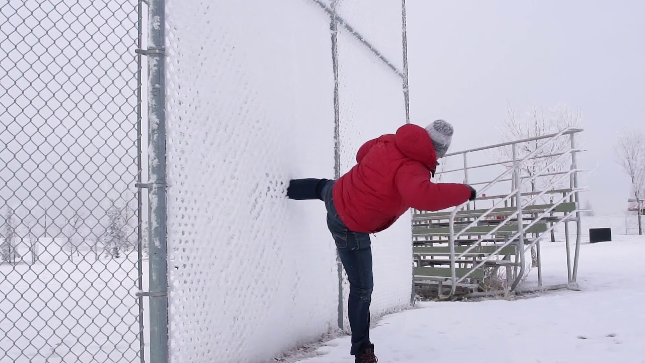 Canadian Weather Journalist Karate Kicks Snow Clad Fences in Calgary ...