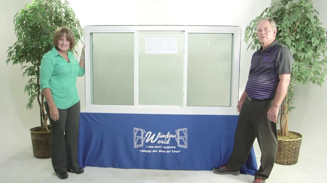 Inside view of 3 light sliding panel window - YouTube