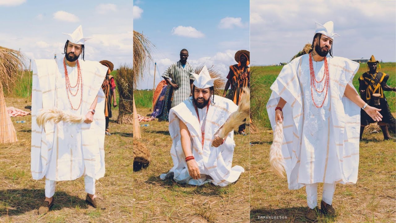 Courtesy Of Davido American Rapper French Montana Rocks Nigerian Agbada ...