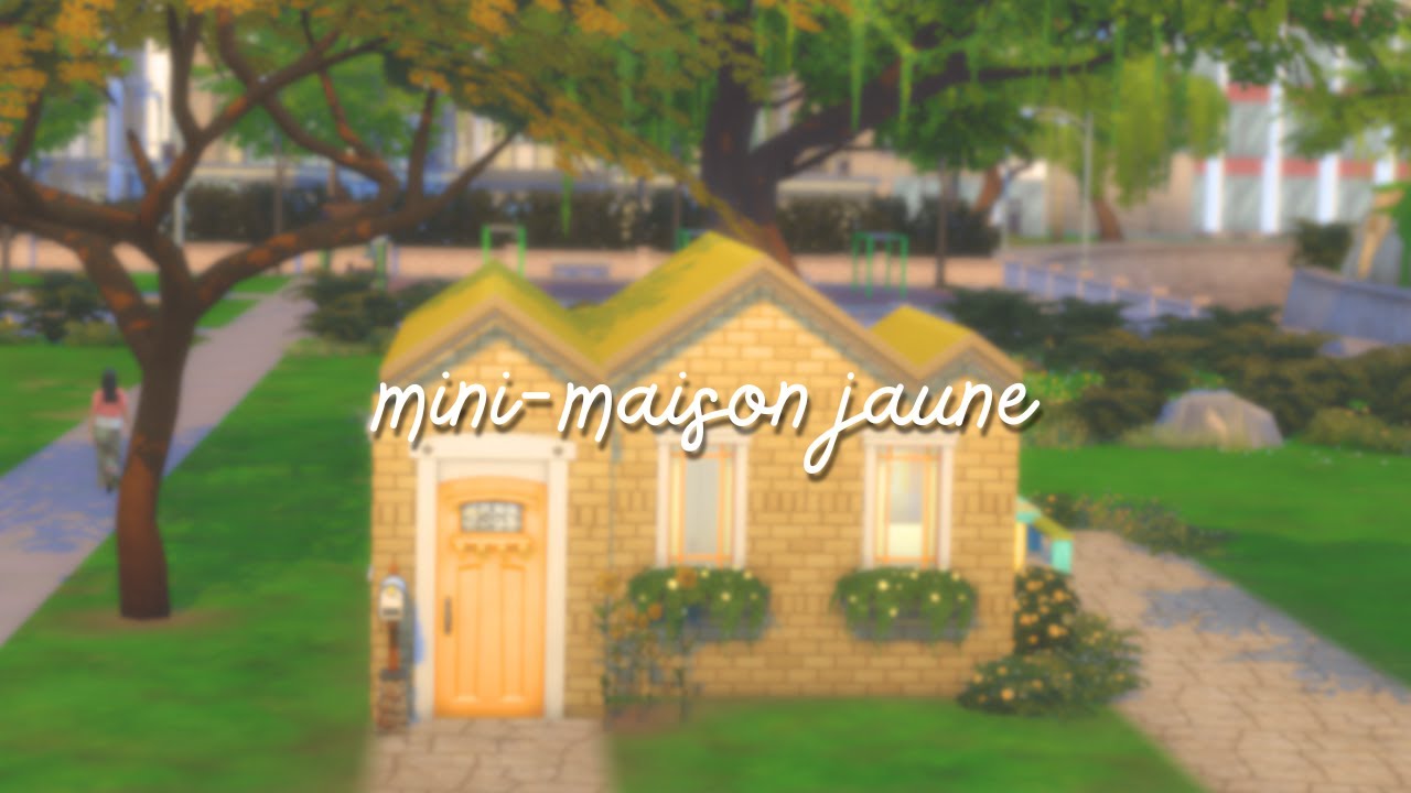Sims 4 | mini-maison JAUNE (micro-maison) - YouTube