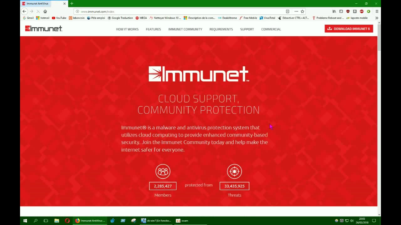 Immunet Antivirus 6 free/ installation Demo/ tuto FR - YouTube