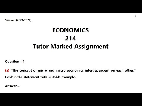 Nios Class 10th Economics (214) Solved TMA Solution Session (October 2024) - YouTube