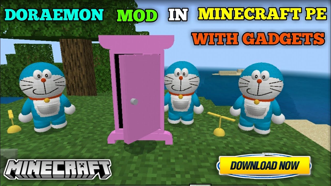 how to download doraemon mod in minecraft || pocket edition - YouTube