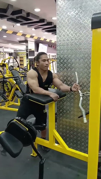 Atlantis Concerntration Biceps Curl Try To Focus Bodybuilder