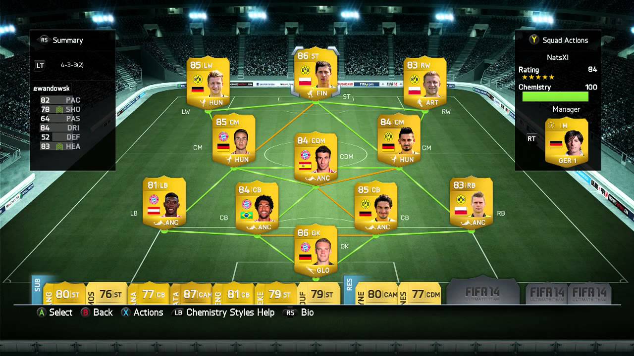 FIFA 14 - Squad Builder - YouTube