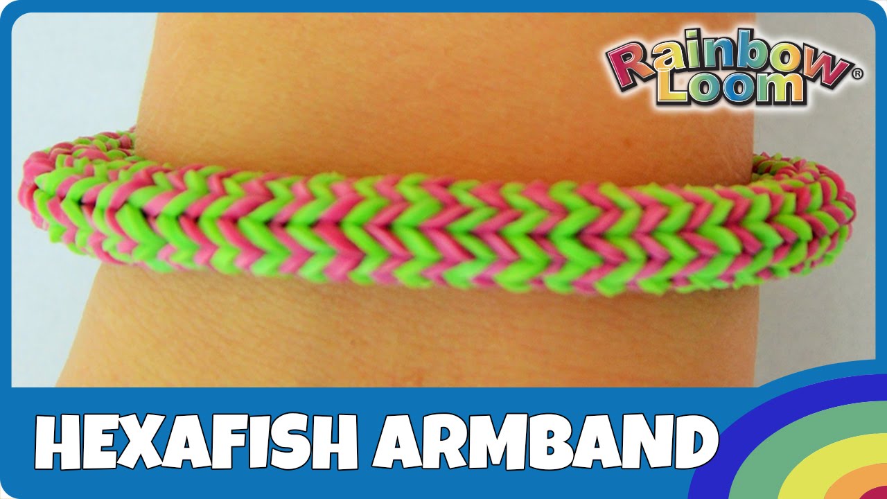 Rainbow Loom Hexafish-Armband - deutsche Anleitung - YouTube