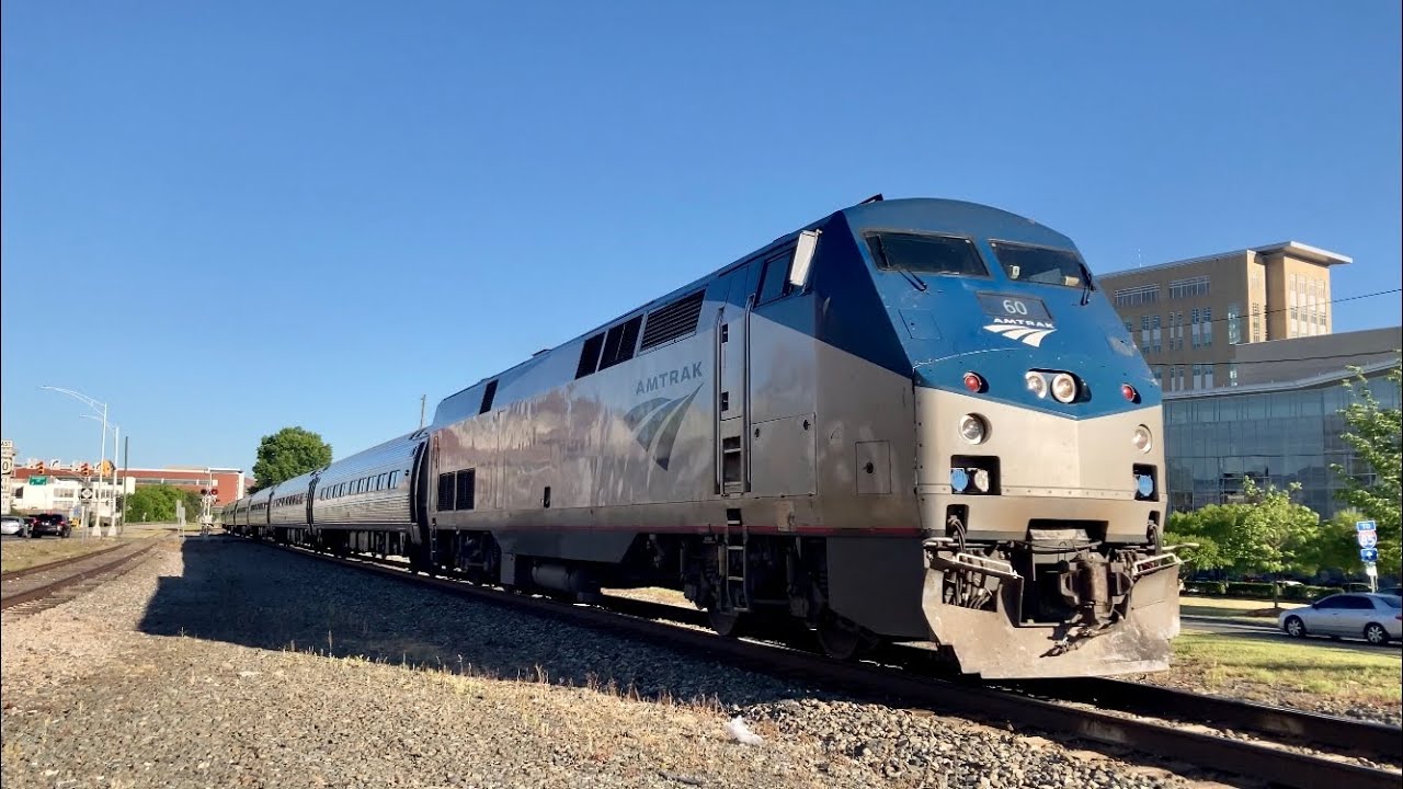 Amtrak 76 & Amtrak 79 in Durham, NC - YouTube