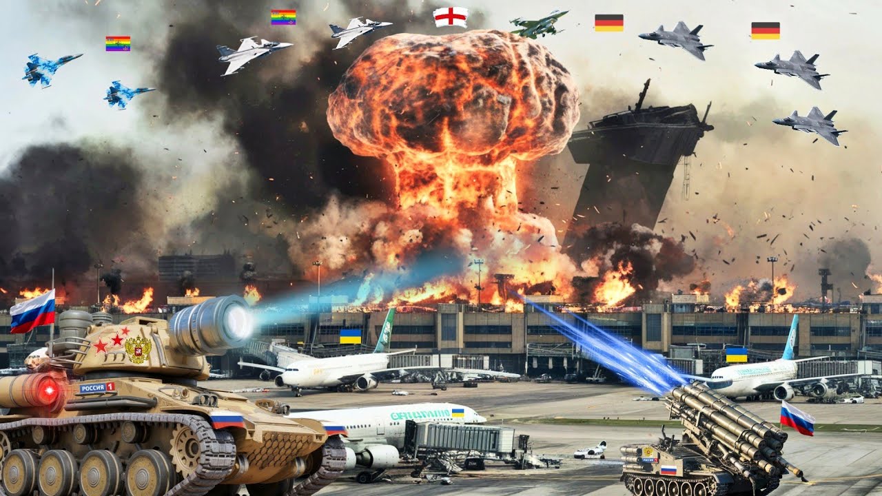 2 Laser Powered Russian Tanks vs NATO Jets – Battle at Secret Ukrainian ...