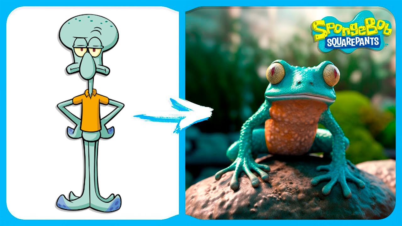 Spongebob Characters as ANIMALS! - YouTube