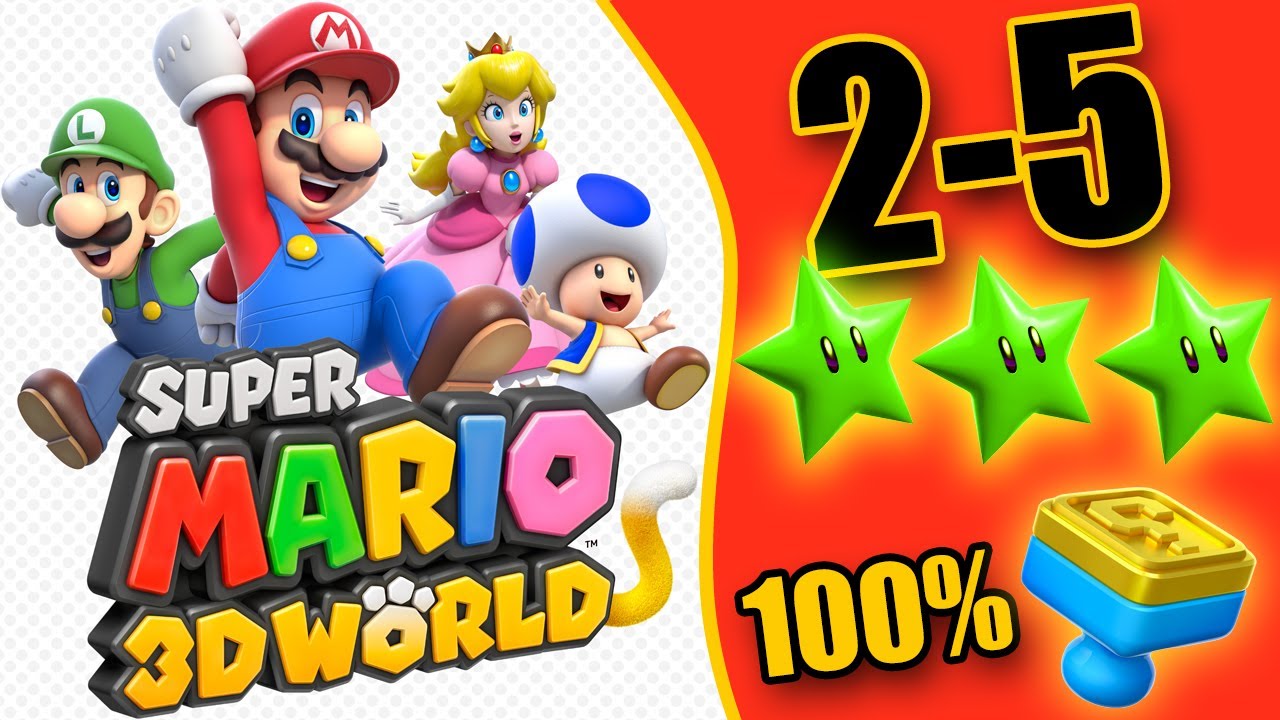 Super Mario 3D World 2-5 Double Cherry Pass - YouTube