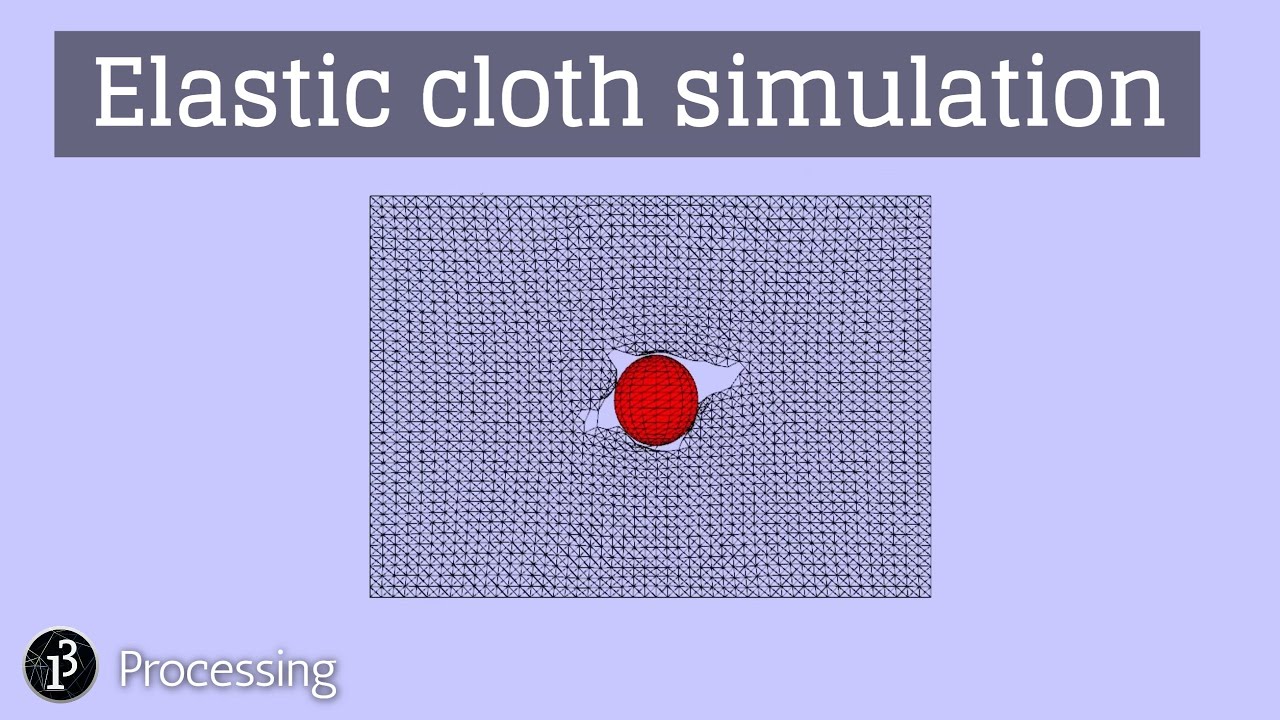 Elastic Piece of Cloth. Trampoline. Processing. - YouTube