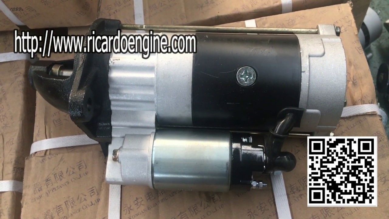 Ricardo R4105ZD Diesel Engine 24V Starter Motor - YouTube