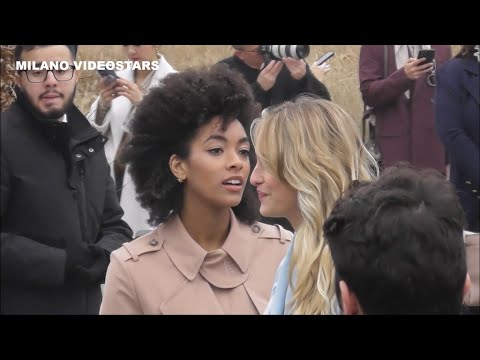 Coco Rebecca Edogamhe ( Netflix' Summertime )@ Milan Fashion Week 24 february 2023 show Tod's Milano