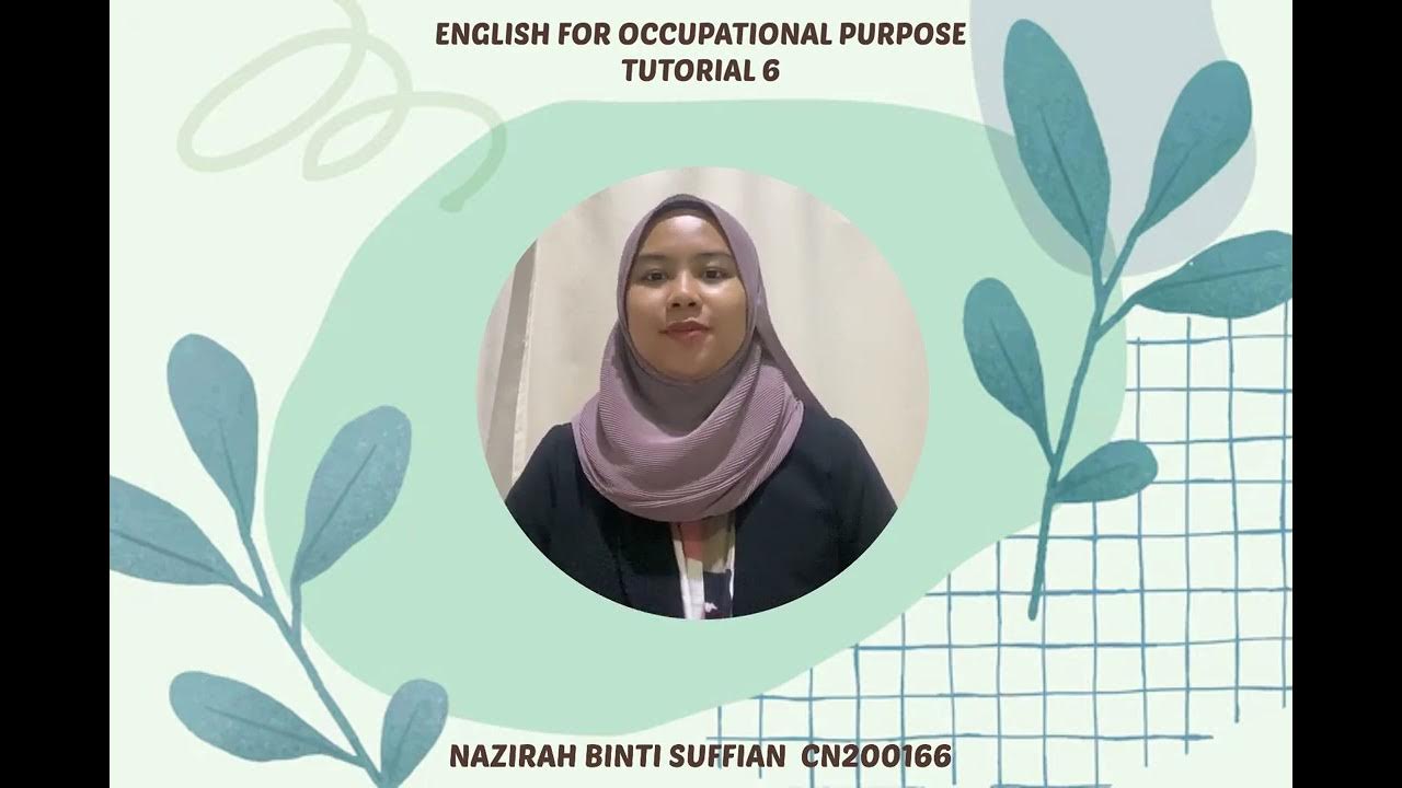UHB40102 | Tutorial Task (WEEK 6) | NAZIRAH BINTI SUFFIAN | CN200166 - YouTube