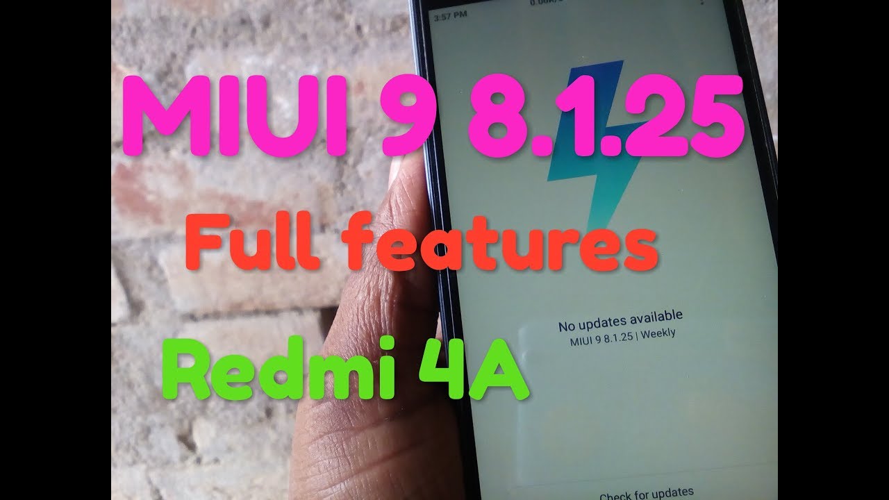 Redmi 4A MIUI 9 8.1.25 Global Beta ROM Full features!! Full change - YouTube