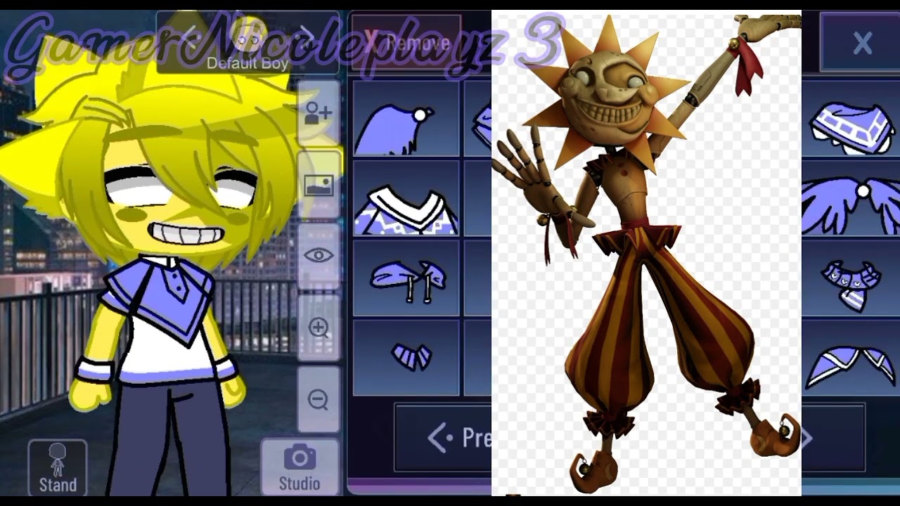 Making Sundrop/Sunrise from FNAF security breach in gacha club (My ...