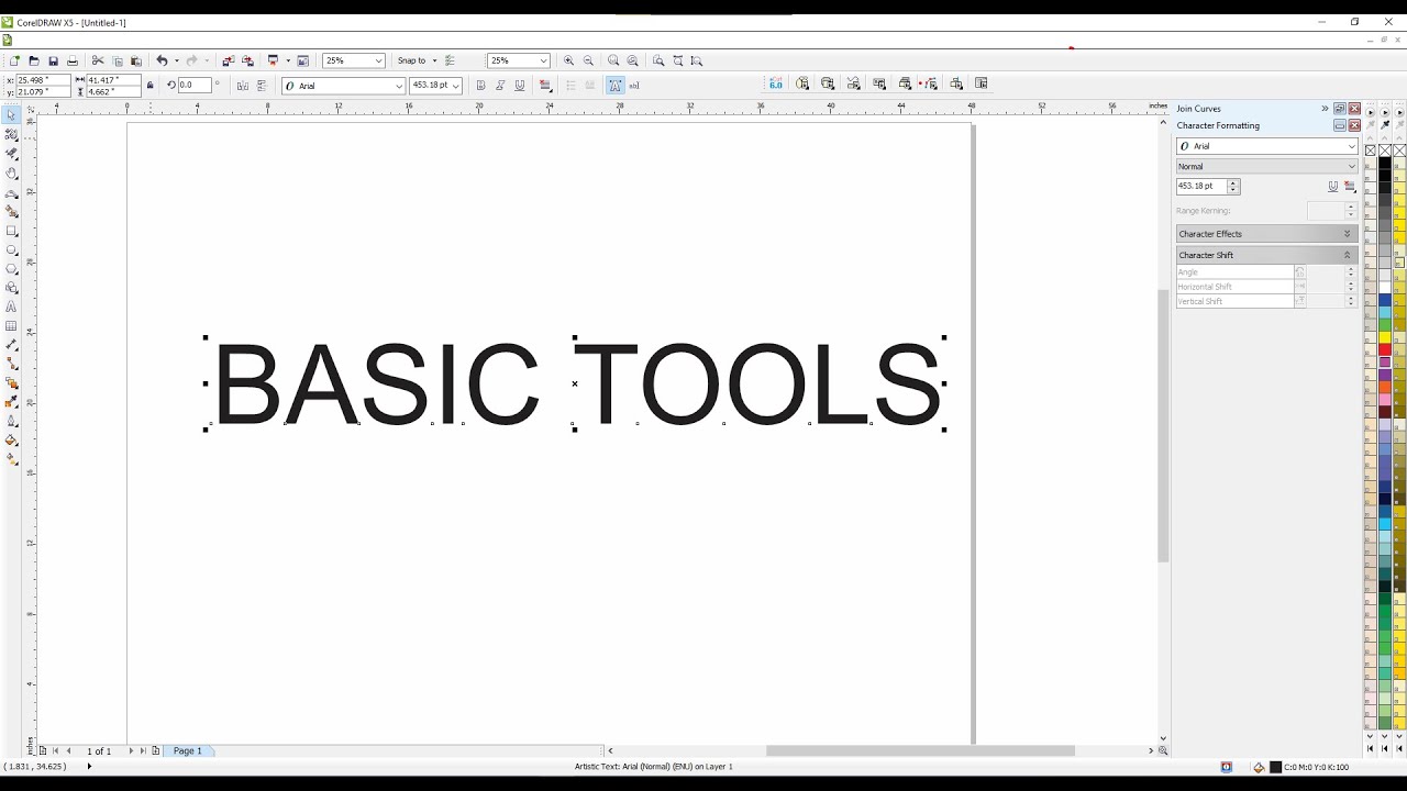 CorelDRAW X5 | TOOLS AND USES - PART 1 - YouTube