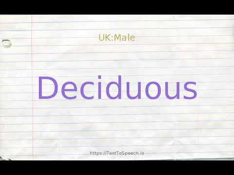 How to pronounce deciduous - YouTube