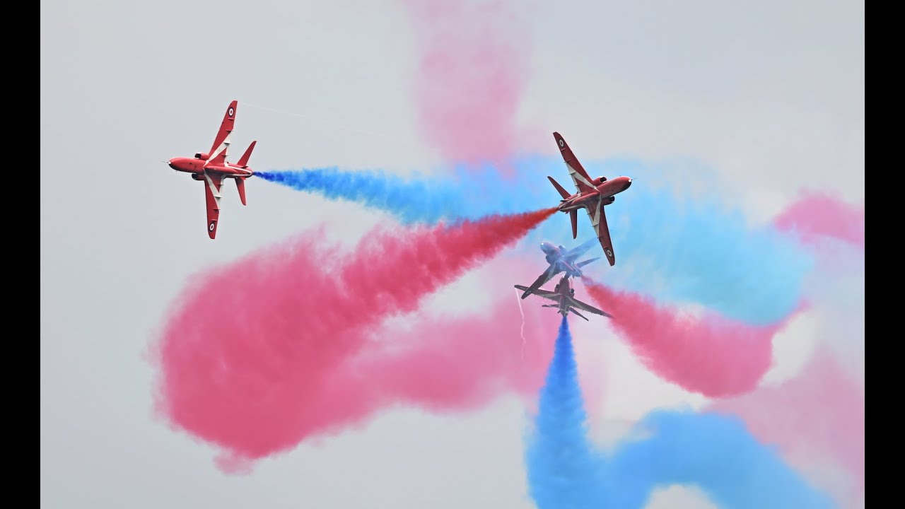 Thrilling Air Display: Red Arrows Wow at Midland Fesival 2024 - YouTube