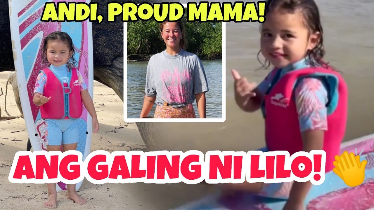 3 YEAR OLD NA ANAK NI ANDI EIGENMANN NA SI LILO, SURFING GENIUS! 🏄‍♀️ 🤓 ...