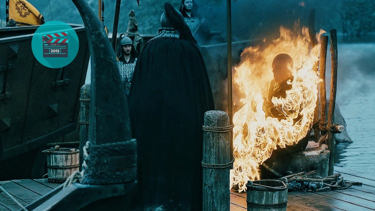 Vikings burning King Olaf - YouTube