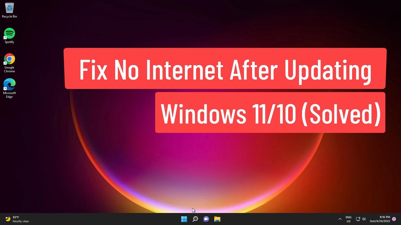 Fix No Internet After Updating Windows 11/10 (Solved) - YouTube