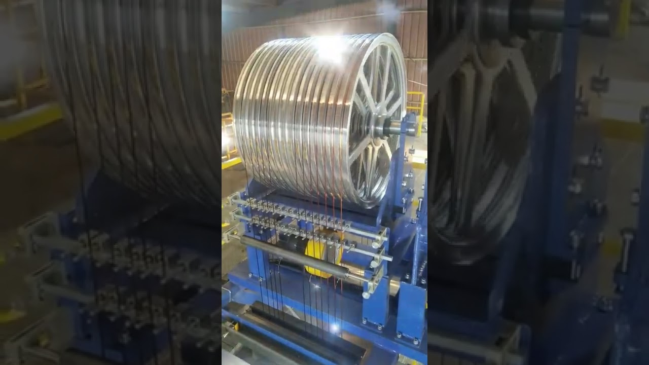 flat wire enameling machine - YouTube