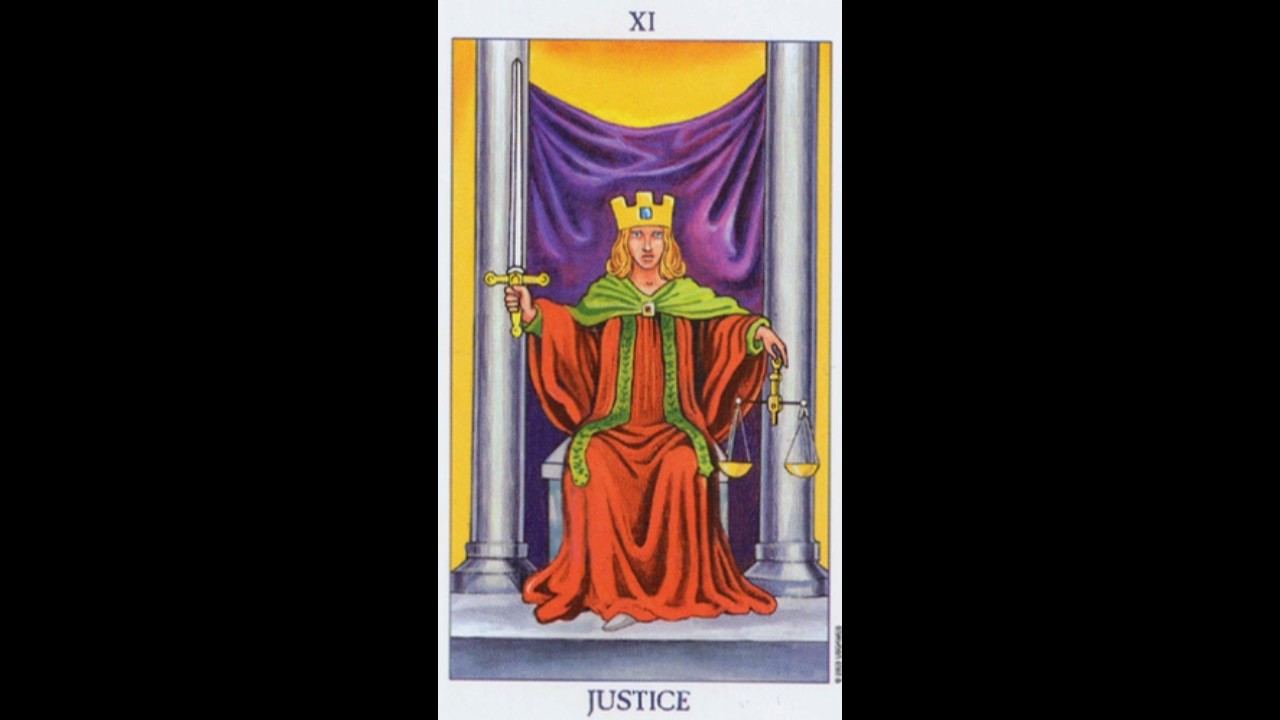 CURSO DEL TAROT leccion 12 - Arcano Mayor 11 La Justicia (Tarot Rider ...