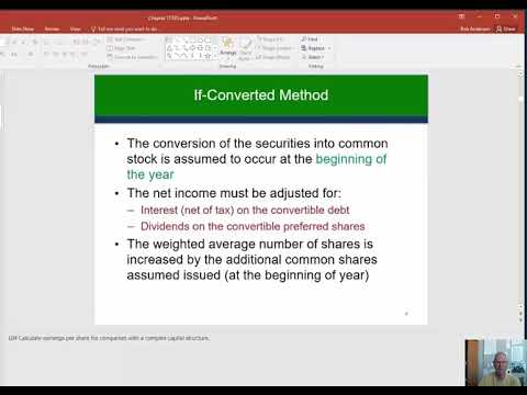 Earnings Per Share If converted method - YouTube