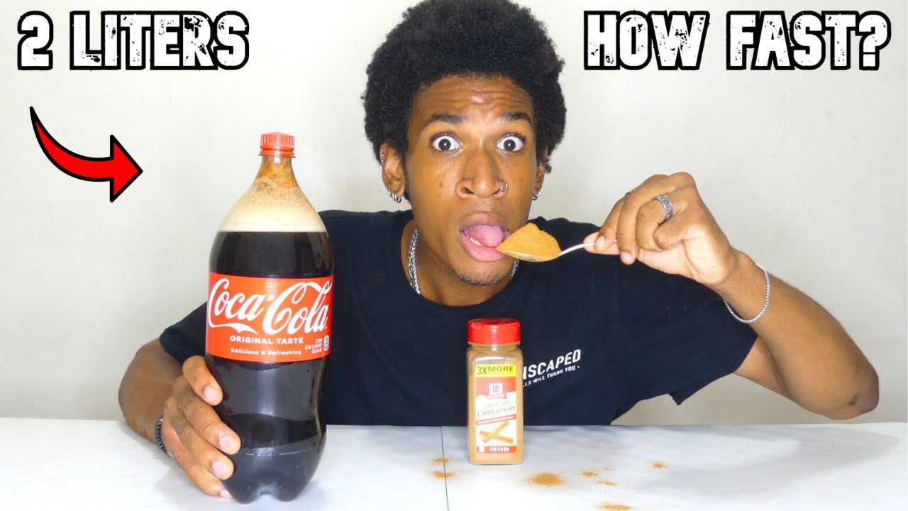 2 Liter Cinnamon Coke Chug In 20 SECONDS (DON'T TRY) - YouTube