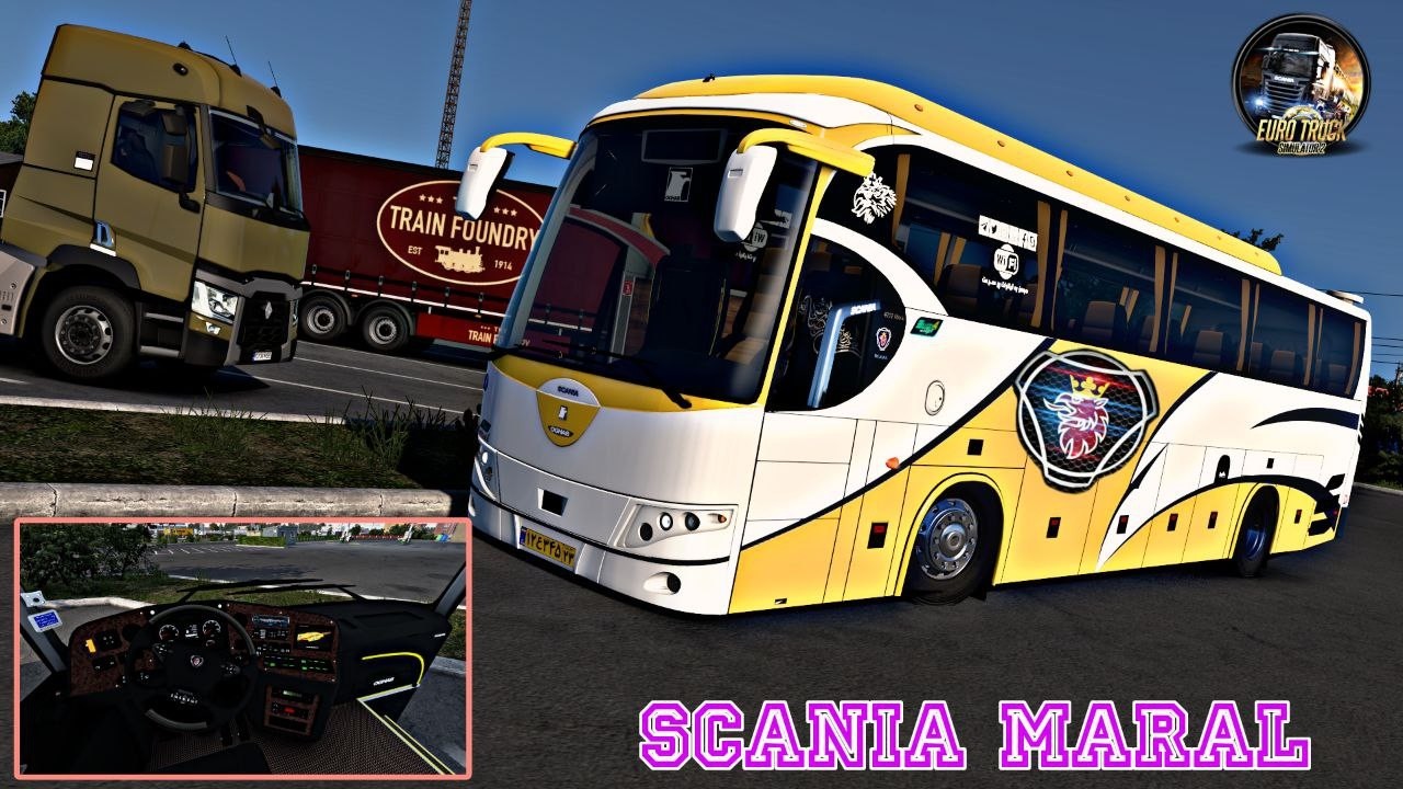 "Delivering an Iranian Scania Maral Bus in Euro Truck Simulator 2 ...