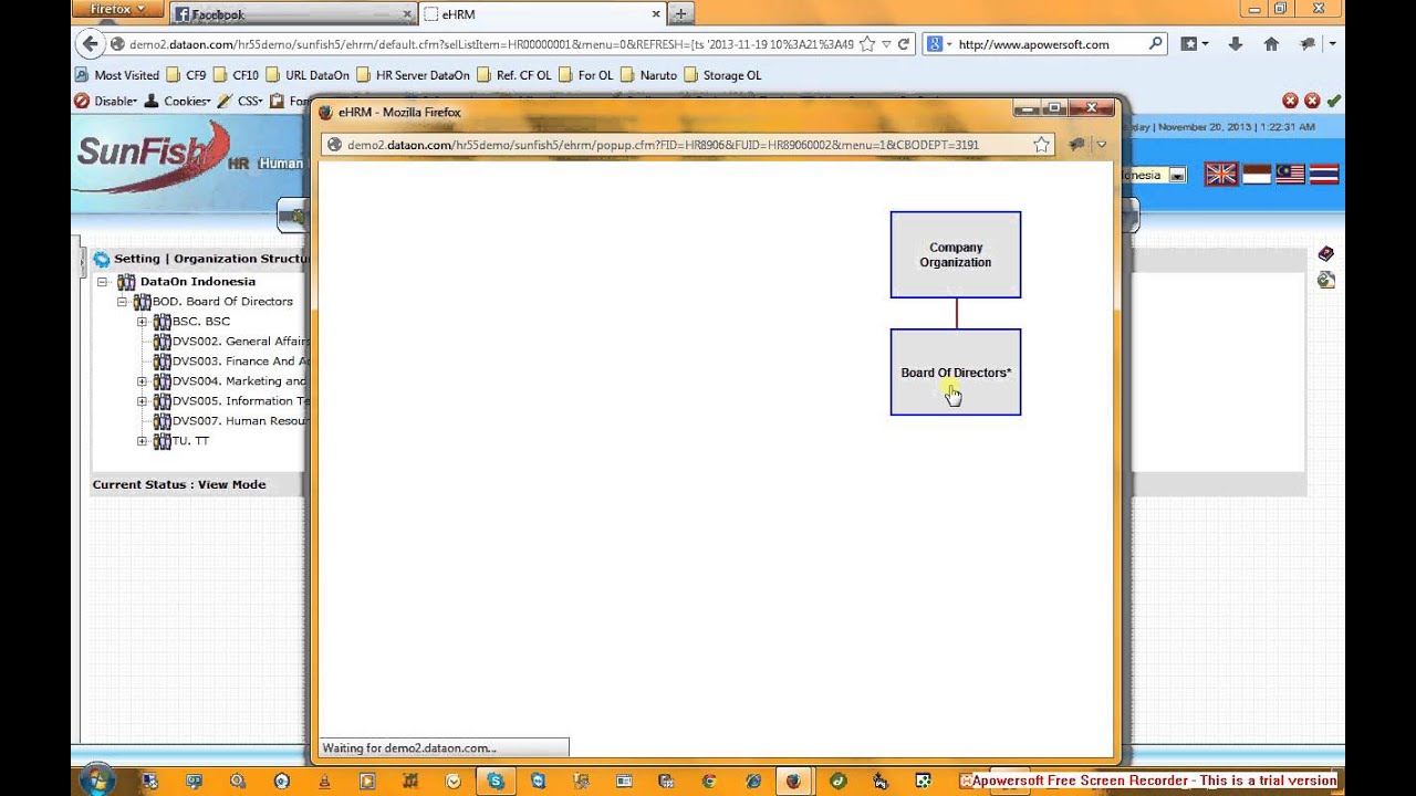 easy making organization structure in "SunFish HR" - YouTube