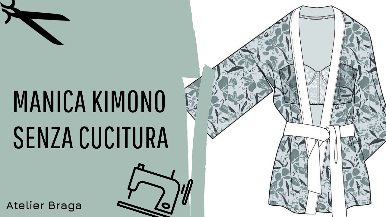 MANICA KIMONO SENZA CUCITURE - YouTube