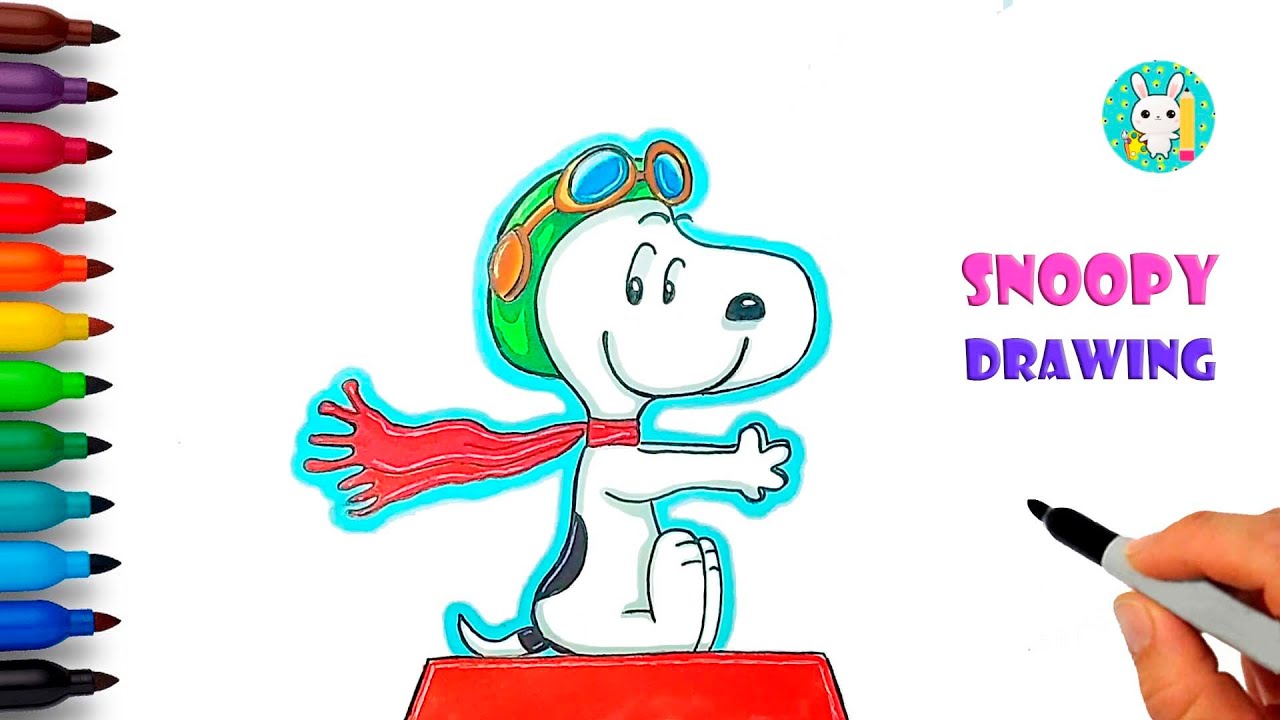 How to draw Snoopy 💛🤍 Cute Snoopy Dog drawing easy step by step - YouTube