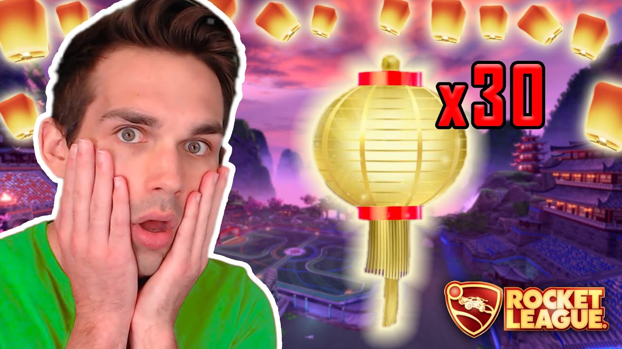 OPENING 30 *NEW* GOLDEN LANTERNS IN ROCKET LEAGUE (Lucky Lantern Update ...