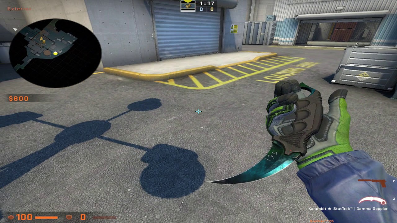 karambit stattrack gamma doppler phase 3 max cyan - YouTube