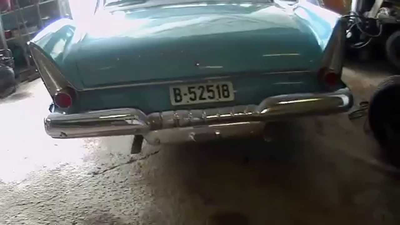 57 Plymouth Savoy 270 poly engine,cold start and slowly out of garage ...