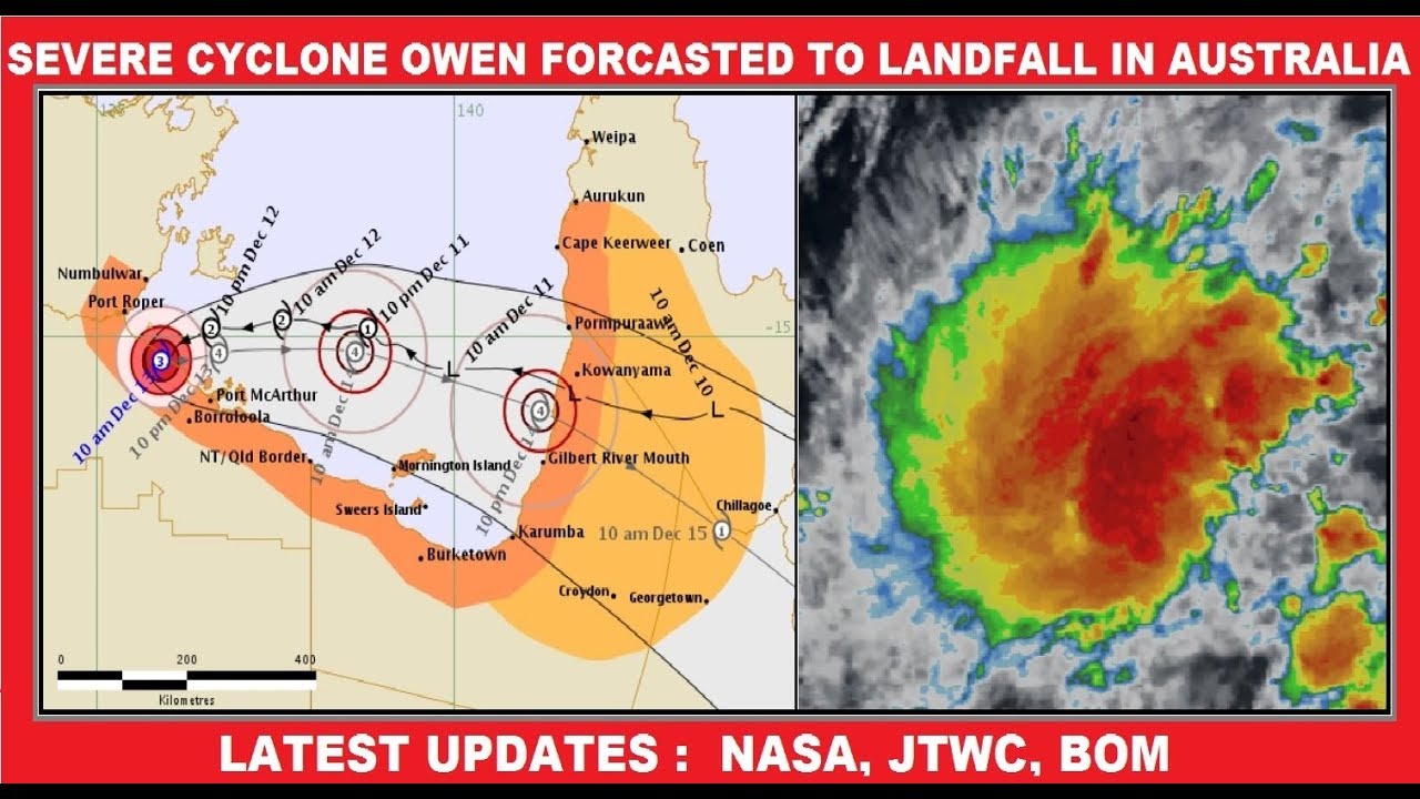 AUSTRALIA SEVERE CYCLONE OWEN LATEST UPDATES NASA~JTWC~BOM (12/13/2018 ...